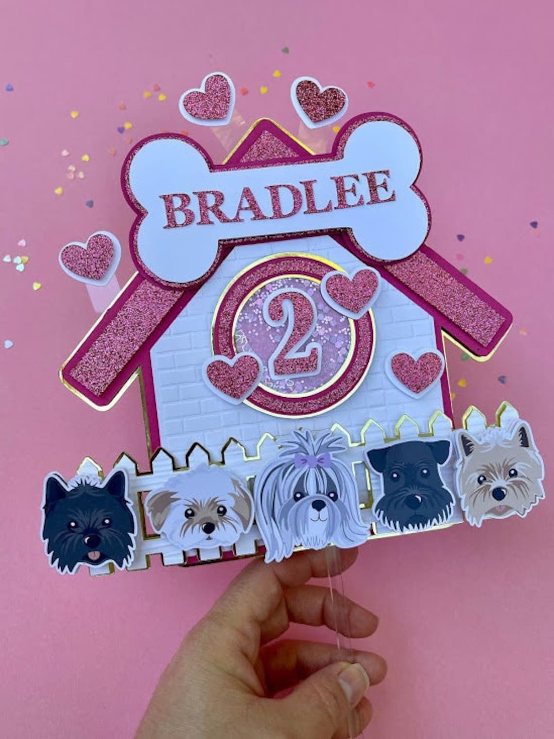 Dog Cake Topper Birthday Cake Topper Puppy Cake Topper - Etsy