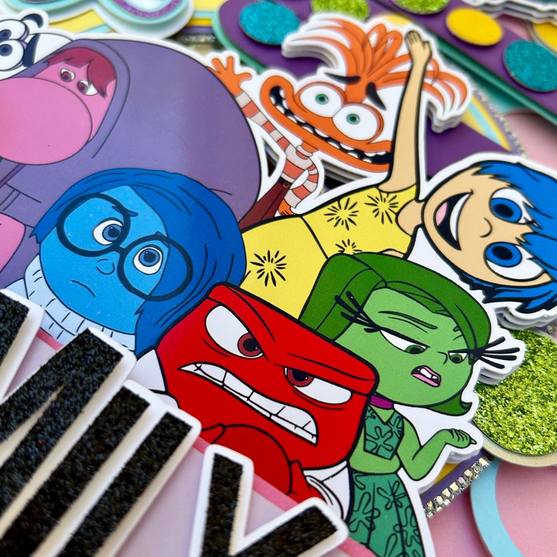 Inside Out Cake Topper - Inside Out 2 - Inside Out Party - Emotions ...