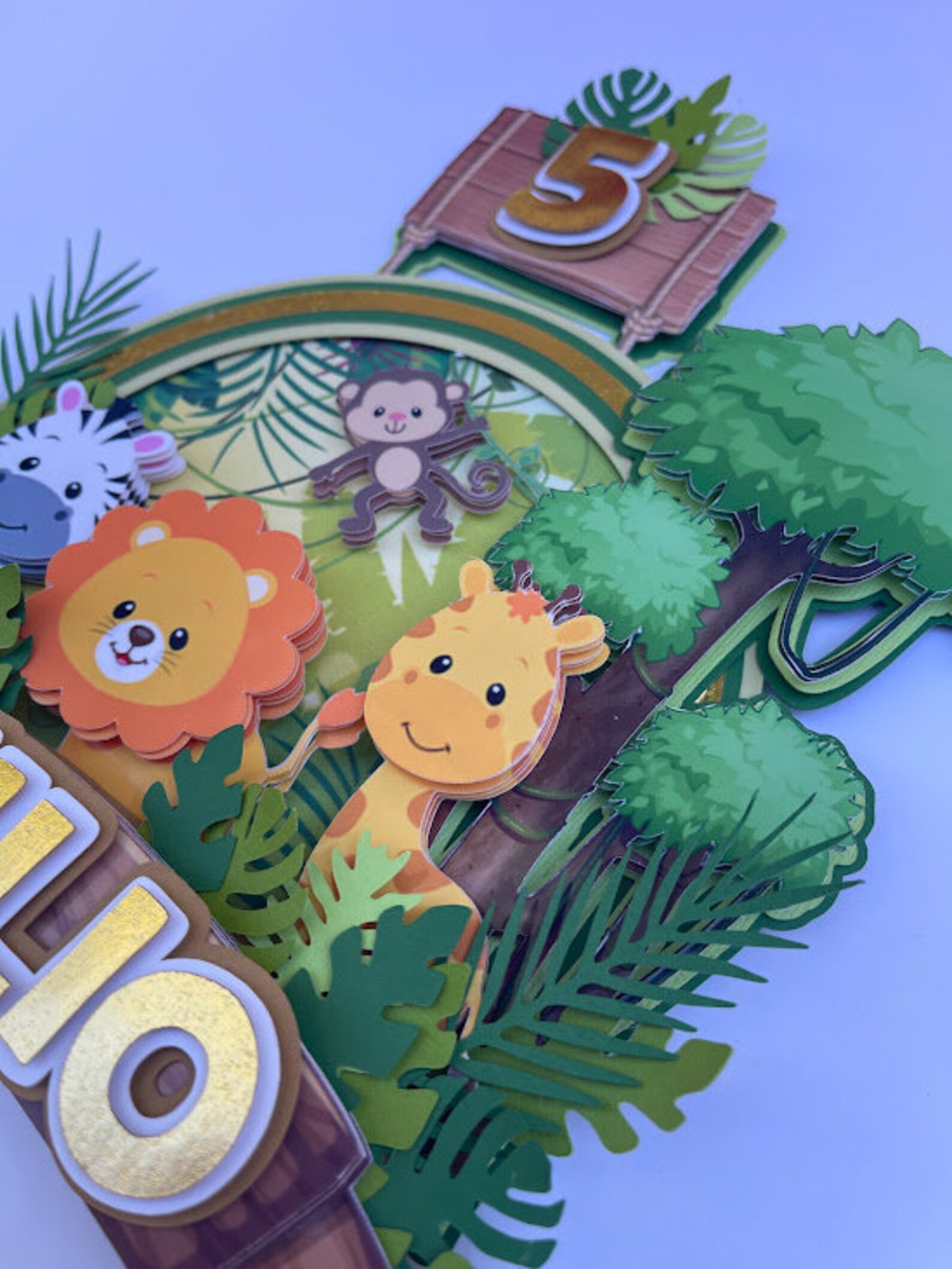 Cake Topper Safari Cake Topper Two Wild Cake Topper Jungle - Etsy