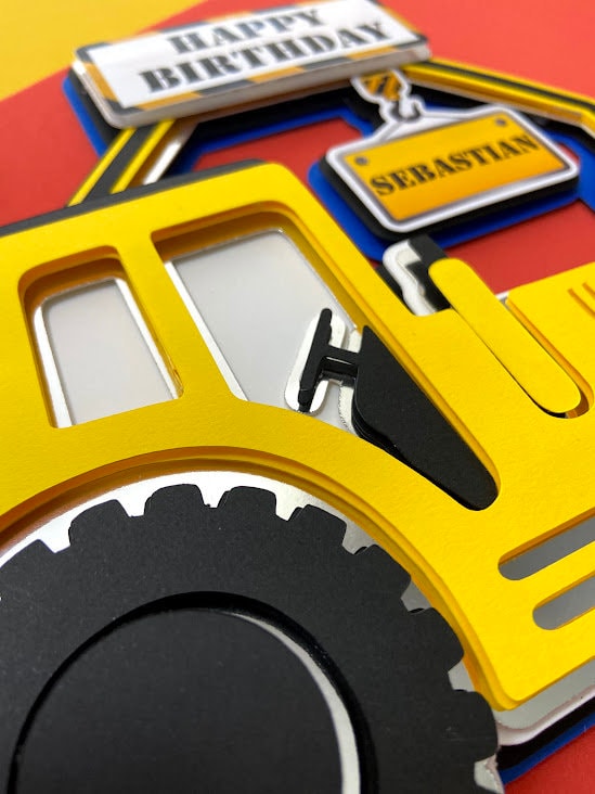 Construction Cake Topper - Bulldozer - Excavator - Construction Truck ...