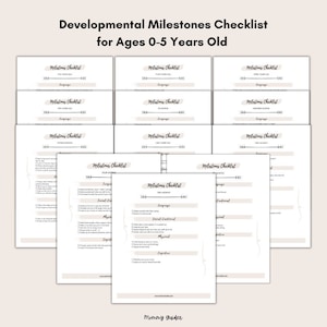 Printable Milestones Checklist for Baby Toddler & - Etsy