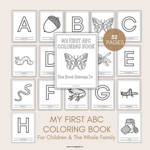 My First Nature ABC Coloring Book| Alphabet Nature Coloring Sheets for ...