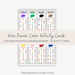Hole Punch Color Activity for Preschoolers and Kindergarteners | Fine ...