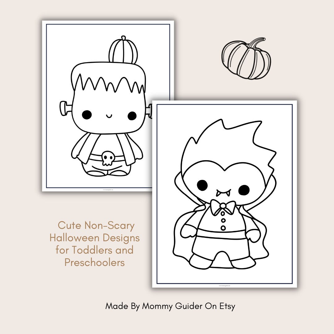 My Halloween Coloring Book| Cute Non Scary Halloween Coloring Sheets ...