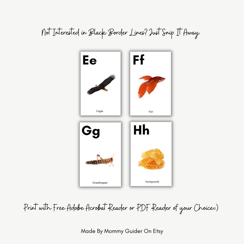 Abc Nature Flashcards Printable | Pre K Flash Cards | Homeschool ...