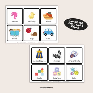 Kid Toy Box Editable Labels With Pictures - Etsy