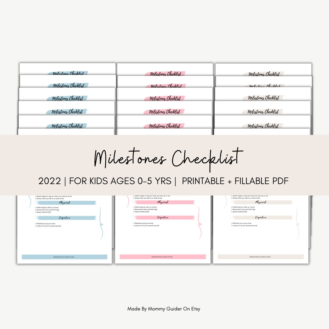 Printable Milestones Checklist for Baby, Toddler, & Preschooler ...
