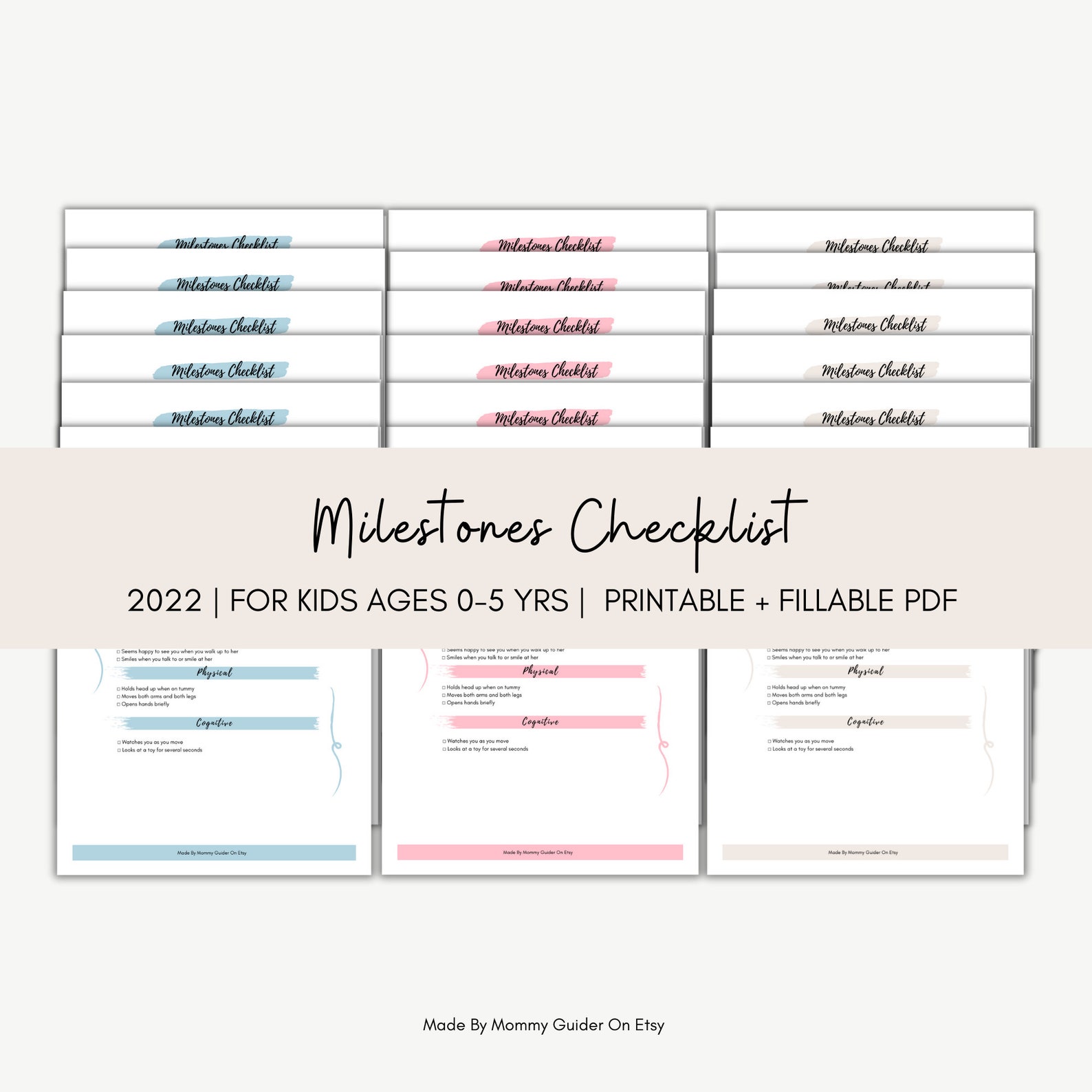 Printable Milestones Checklist for Baby, Toddler, & Preschooler ...