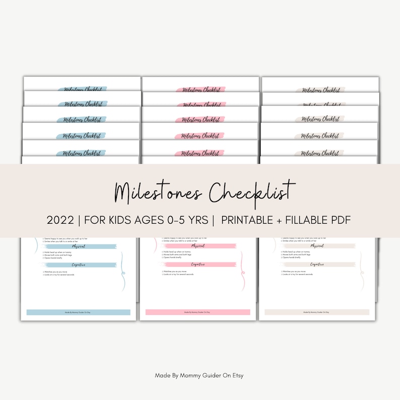 Printable Milestones Checklist for Baby, Toddler, & Preschooler ...