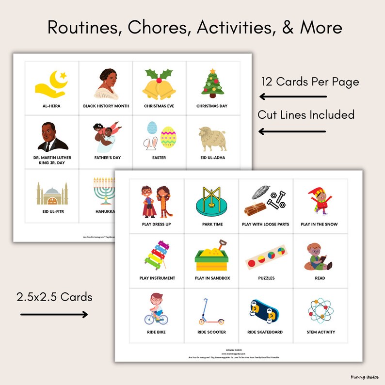 Kids Daily Responsibilities Chart, Printable Daily Routine, Chore Chart ...