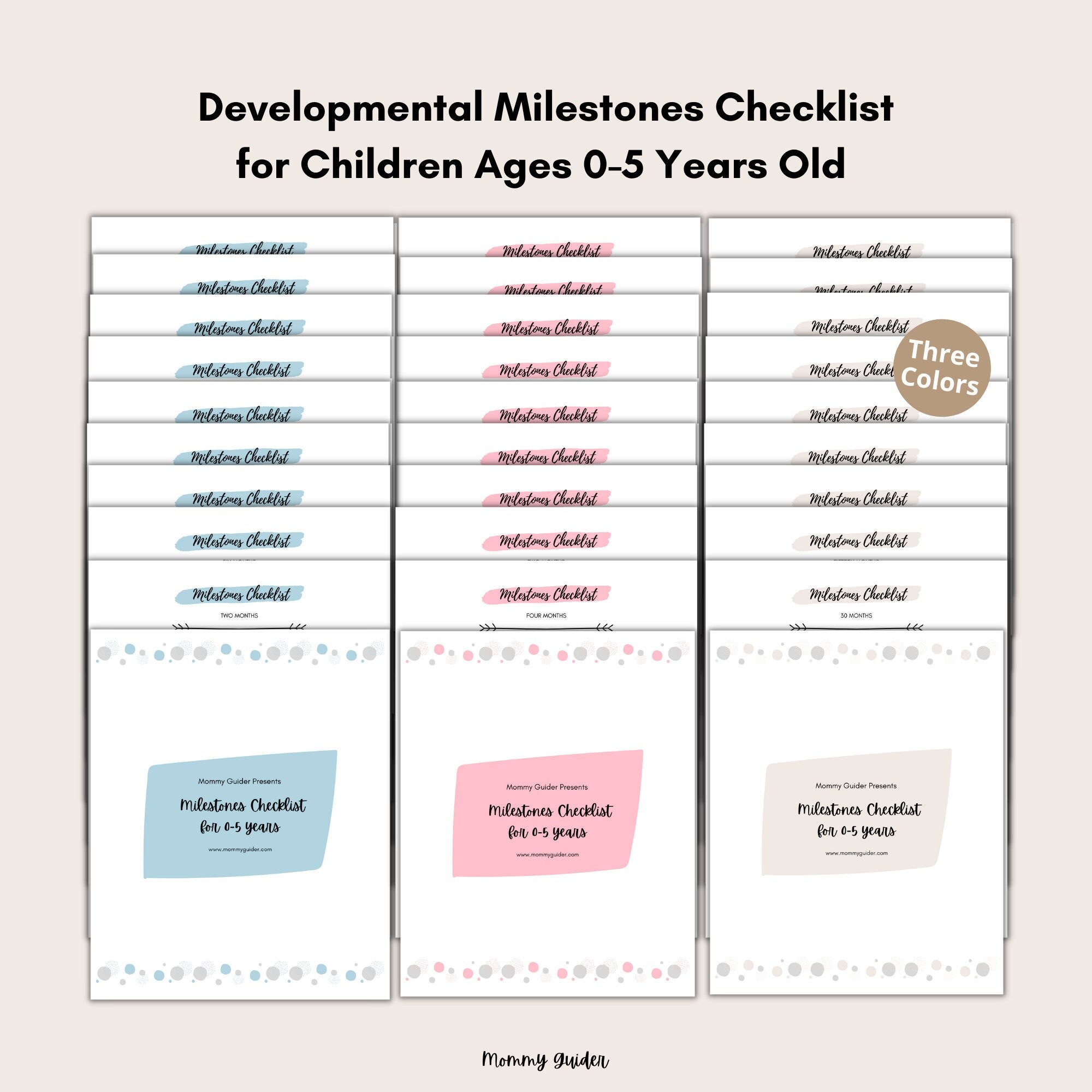 Printable Milestones Checklist for Baby Toddler & - Etsy
