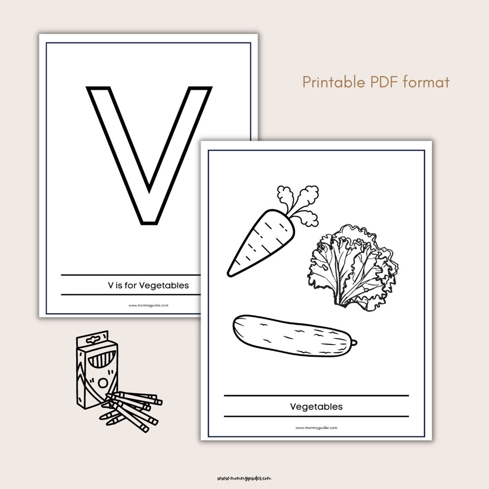 Nature ABC Coloring Book: Printable Alphabet Learning (PDF) - Etsy