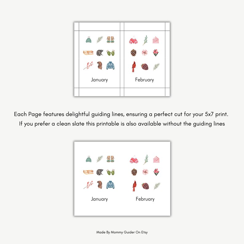 Nature Months of the Year Flashcards: Watercolor Montessori Prints ...