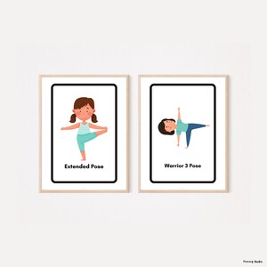 Yoga Poster Wall Art for Toddlers Preschoolers & School Age Children ...
