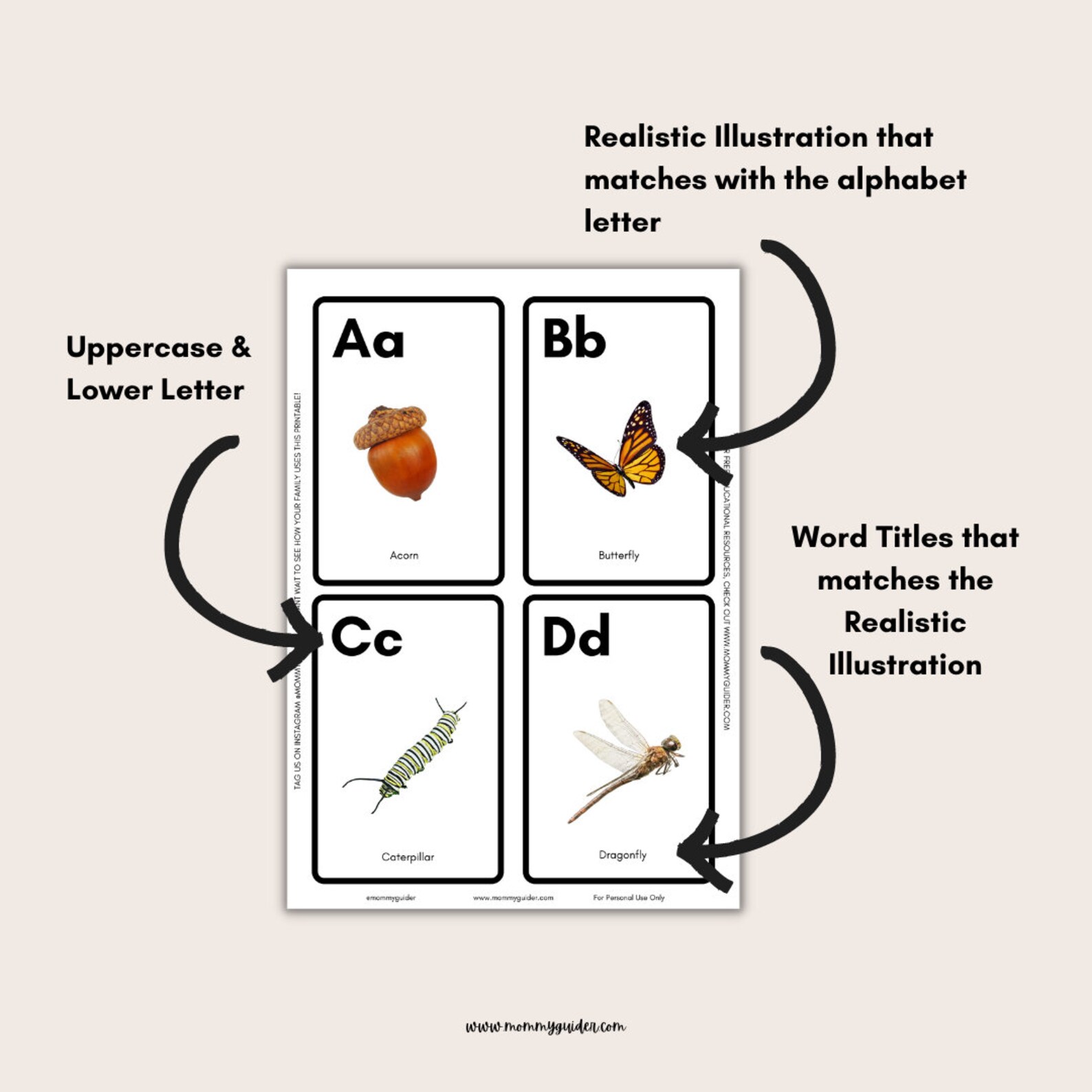 Abc Nature Flashcards Printable Pre K Flash Cards - Etsy