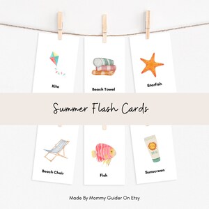 32 Summer Flash Cards for Toddlers, Preschoolers, and Kindergarteners ...