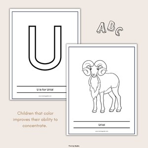 My First Nature ABC Coloring Book| Alphabet Nature Coloring Sheets for ...