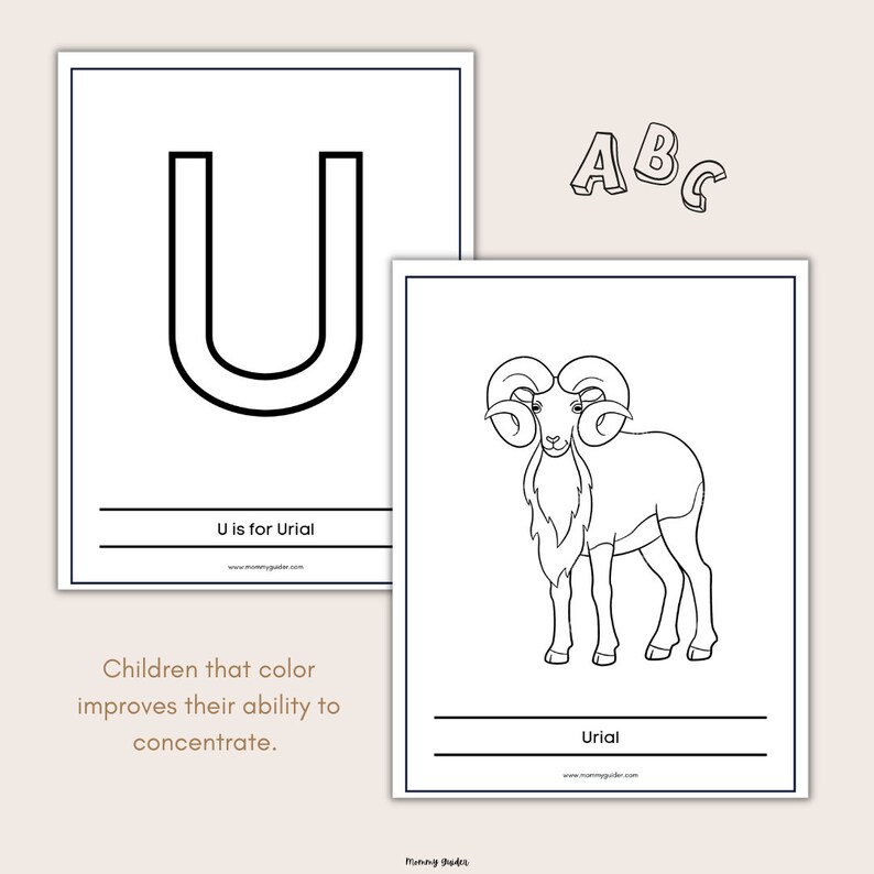 My First Nature ABC Coloring Book Alphabet Nature Coloring Sheets for ...