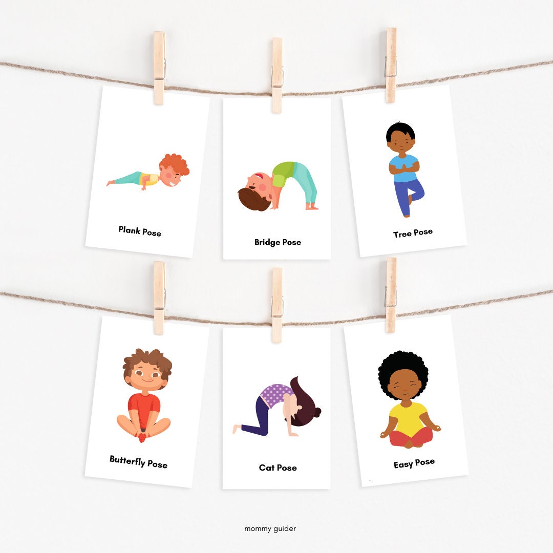 Yoga Pose Cards: Toddlers, Preschoolers, School Age (digital Download ...