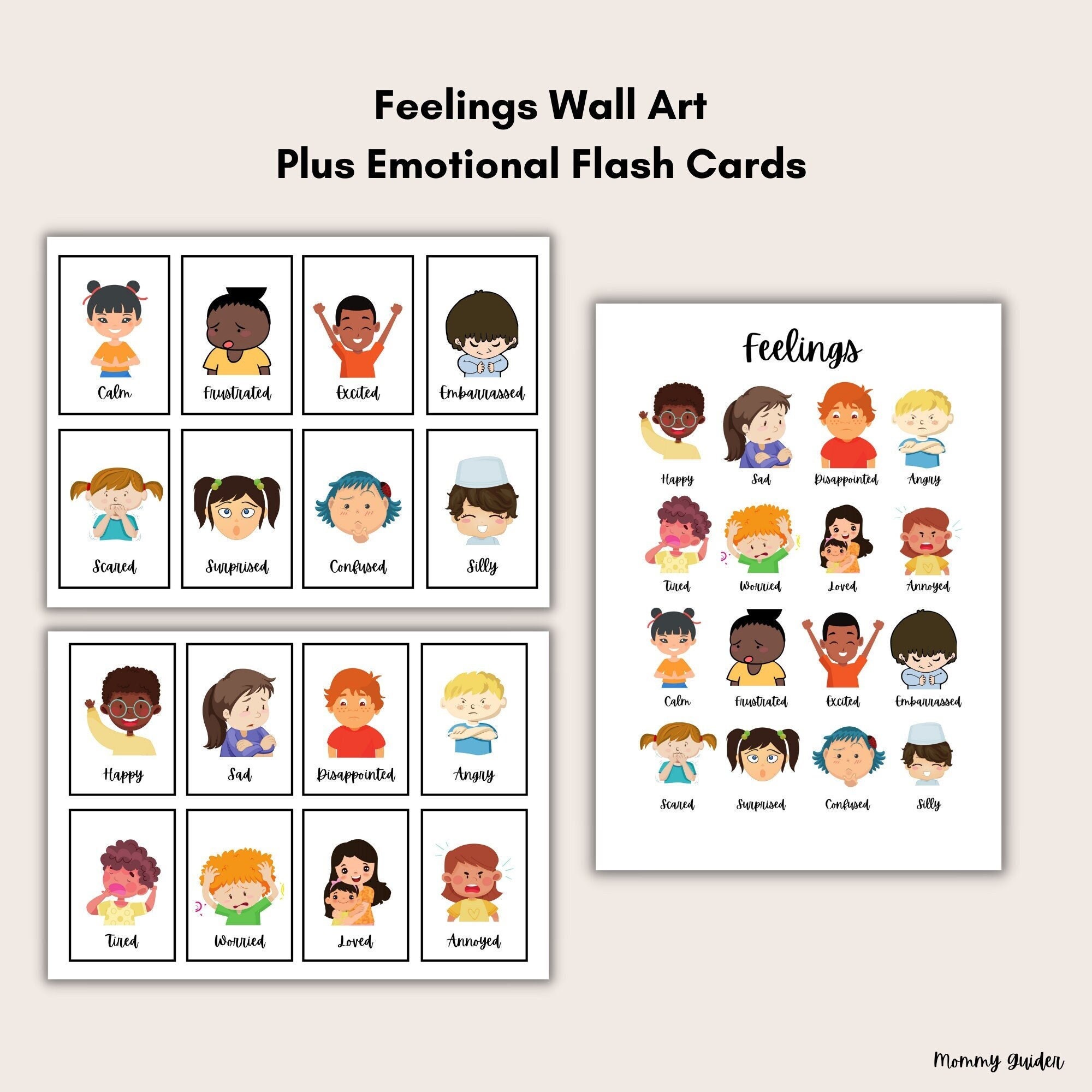 Feelings Wall Art for Toddlers and Preschoolers - Etsy