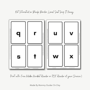 Alphabet Flash Cards for Kids Printable| Uppercase & Lowercase Abc for ...