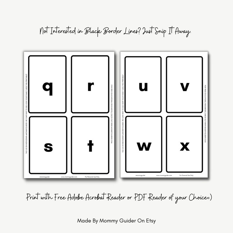 Alphabet Flash Cards for Kids Printable| Uppercase & Lowercase Abc for ...