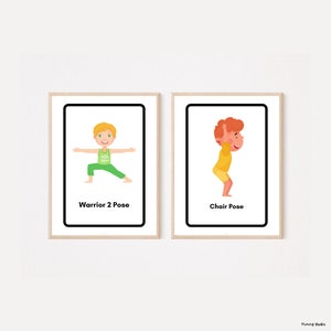 Yoga Poster Wall Art for Toddlers Preschoolers & School Age Children ...
