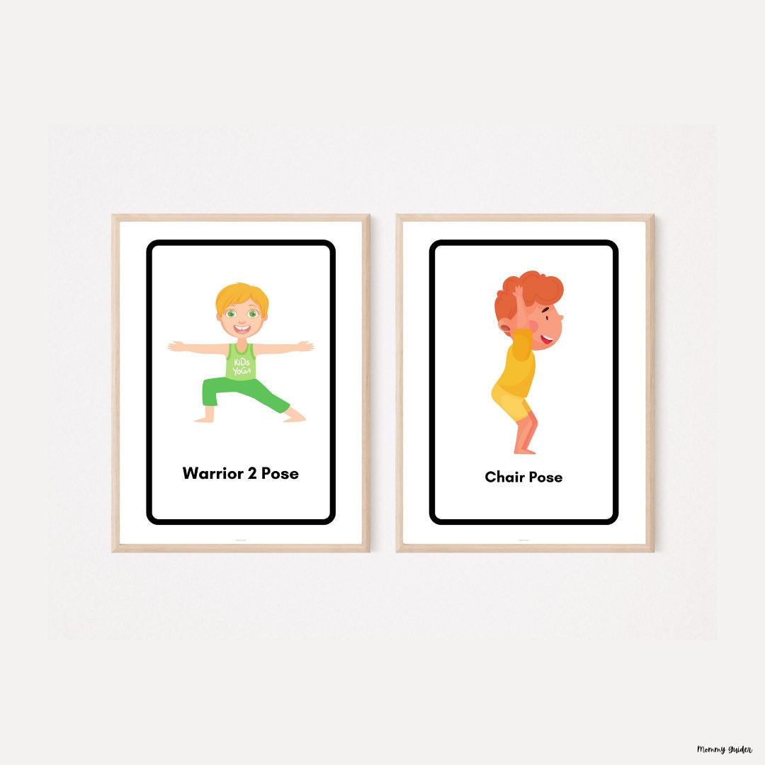 Yoga Poster Wall Art for Toddlers Preschoolers & School Age Children ...