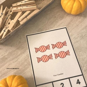 Editable Non-scary Cute Halloween Theme Counting Clip Math - Etsy