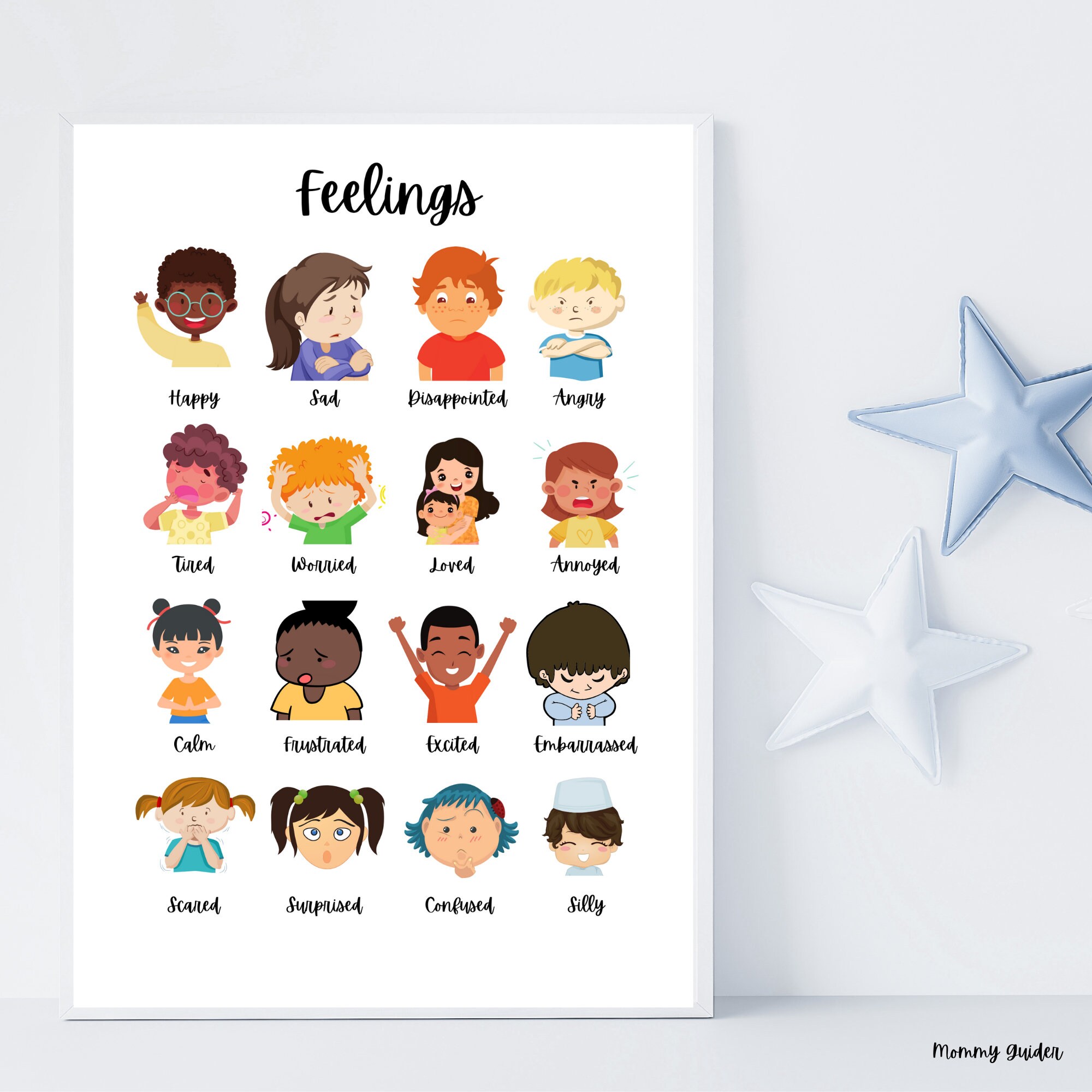 Feelings Wall Art for Toddlers and Preschoolers - Etsy