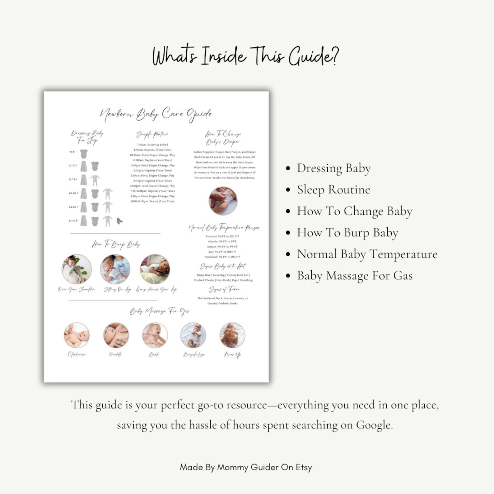 Newborn Baby Care Guide: Essential Tips Printable (digital Download) - Etsy