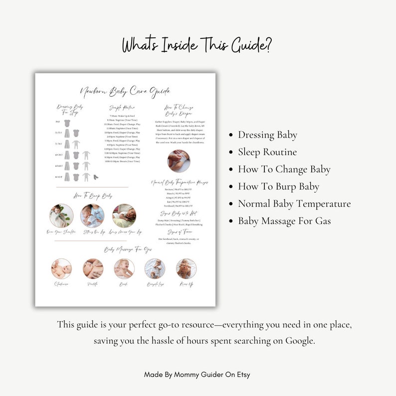 Newborn Baby Care Guide: Essential Tips Printable (digital Download) - Etsy