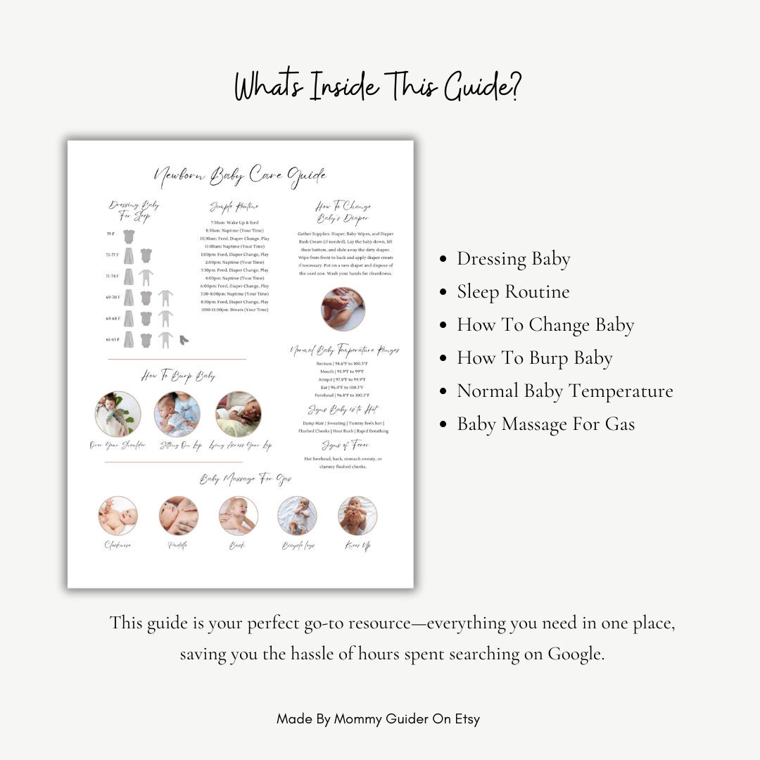 Newborn Baby Care Guide: Essential Tips Printable (digital Download) - Etsy