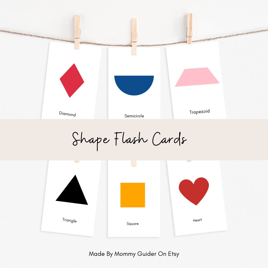 Printable Shape Flash Cards for Toddlers, Preschoolers, and ...