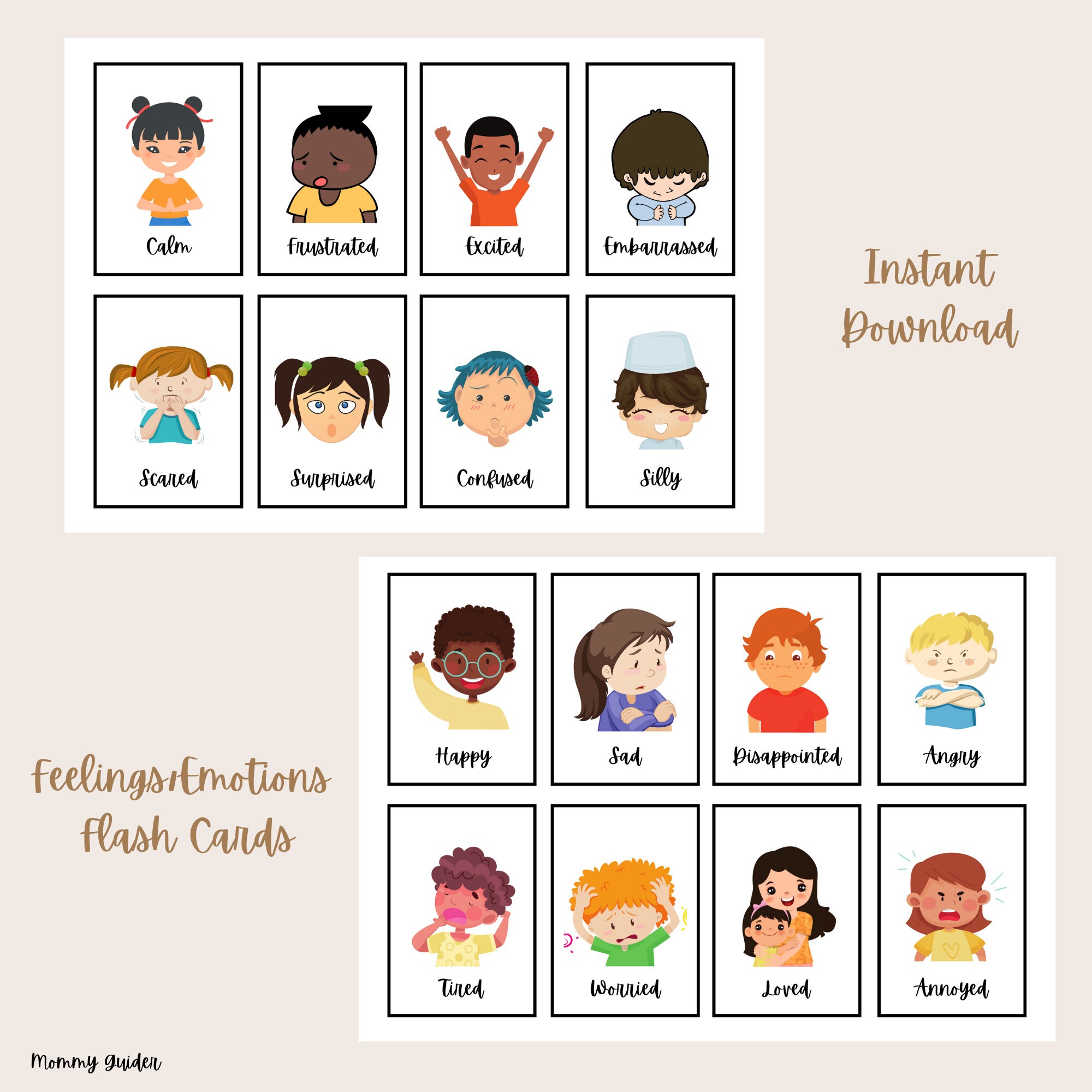 Feelings Wall Art for Toddlers and Preschoolers - Etsy