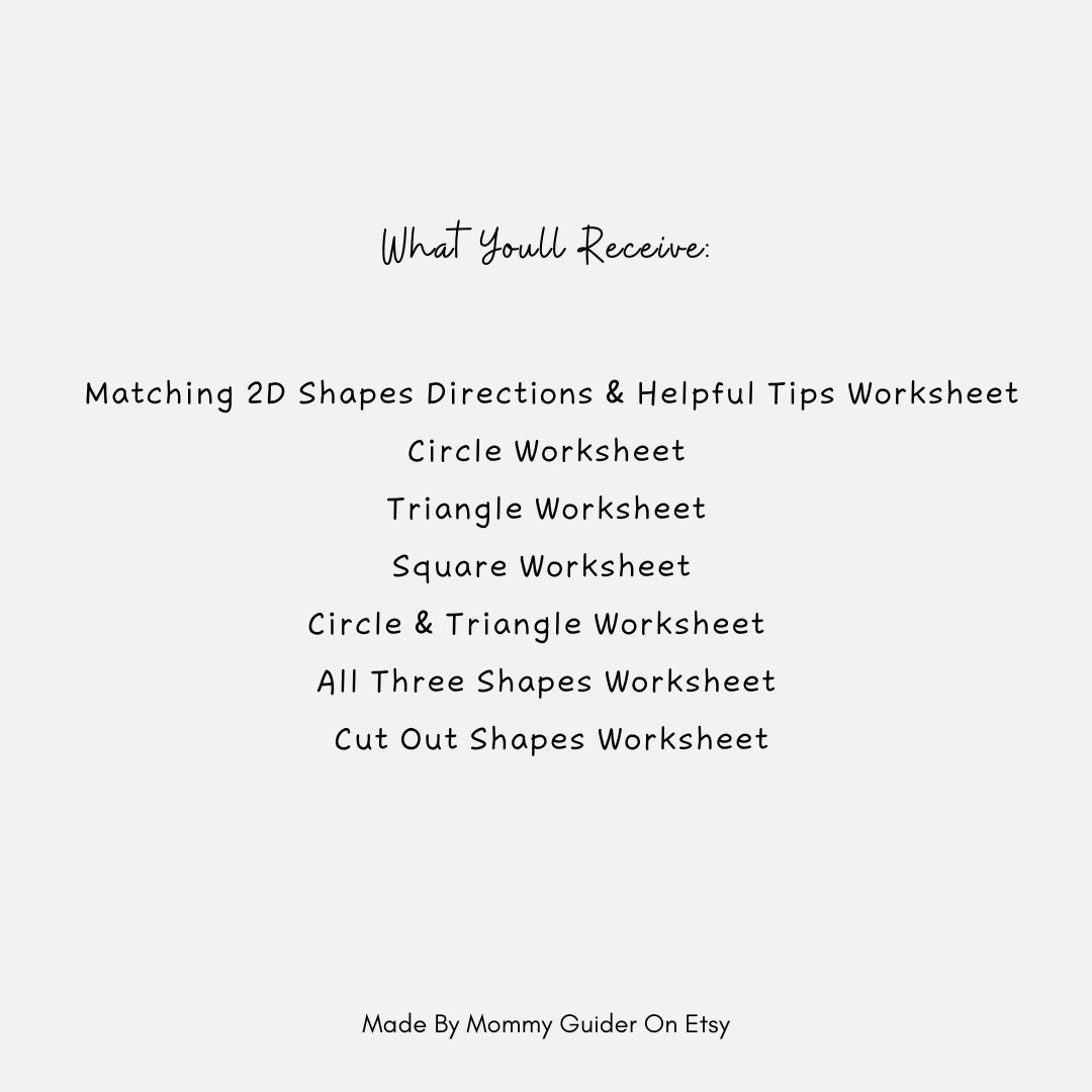 Montessori-inspired Matching 2D Shape Activity Puzzle, Building Fine ...