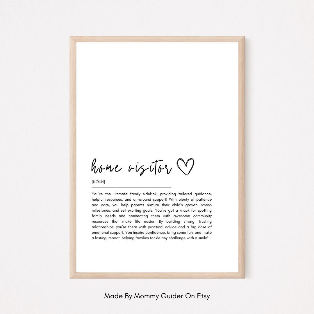 Home Visitor Definition Print: Appreciation Gift (digital Download) - Etsy