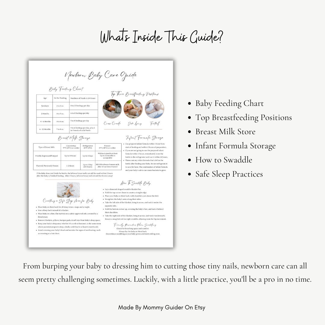 Newborn Baby Care Guide: Essential Tips Printable (digital Download) - Etsy