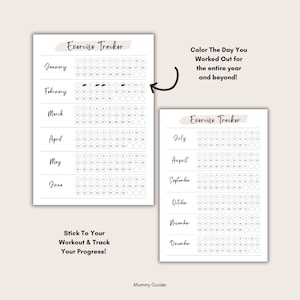 Exercise/workout Tracker Editable and Template Printable - Etsy