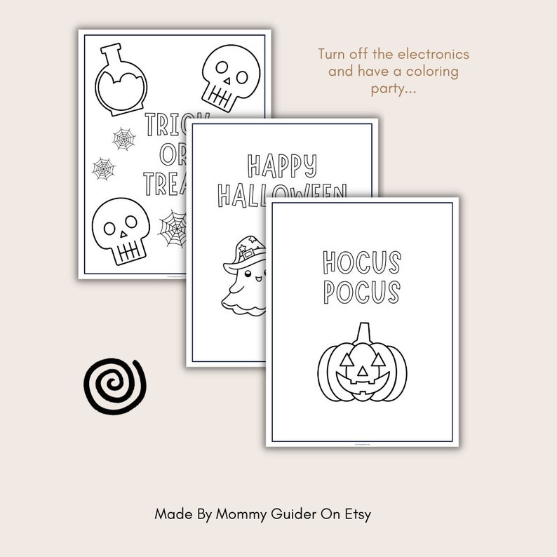 My Halloween Coloring Book Cute Non Scary Halloween Coloring Sheets for ...