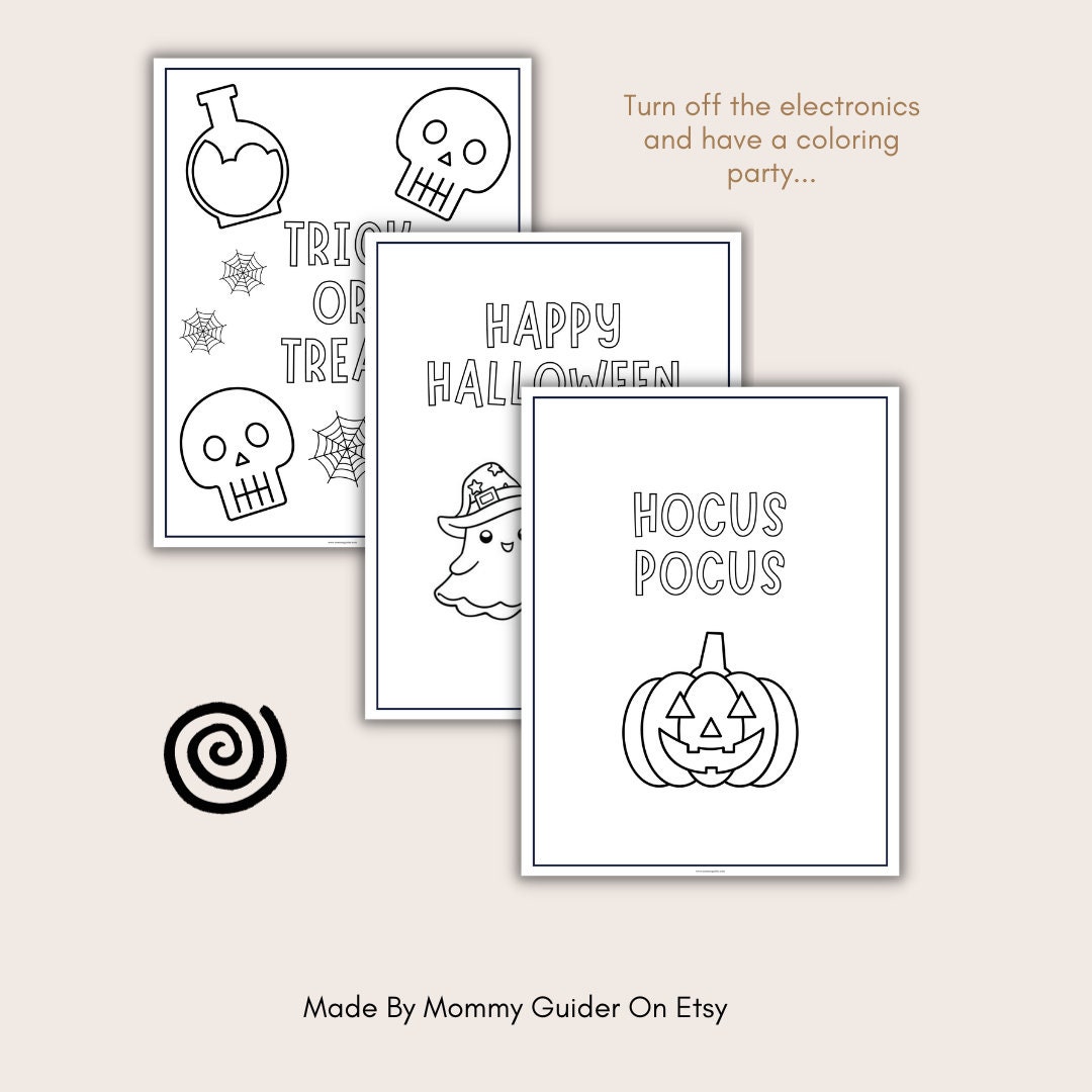 My Halloween Coloring Book Cute Non Scary Halloween Coloring Sheets for ...