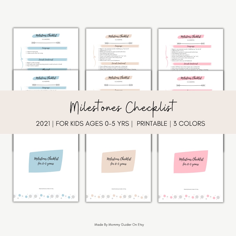 Printable Milestones Checklist for Baby, Toddler, & Preschooler ...