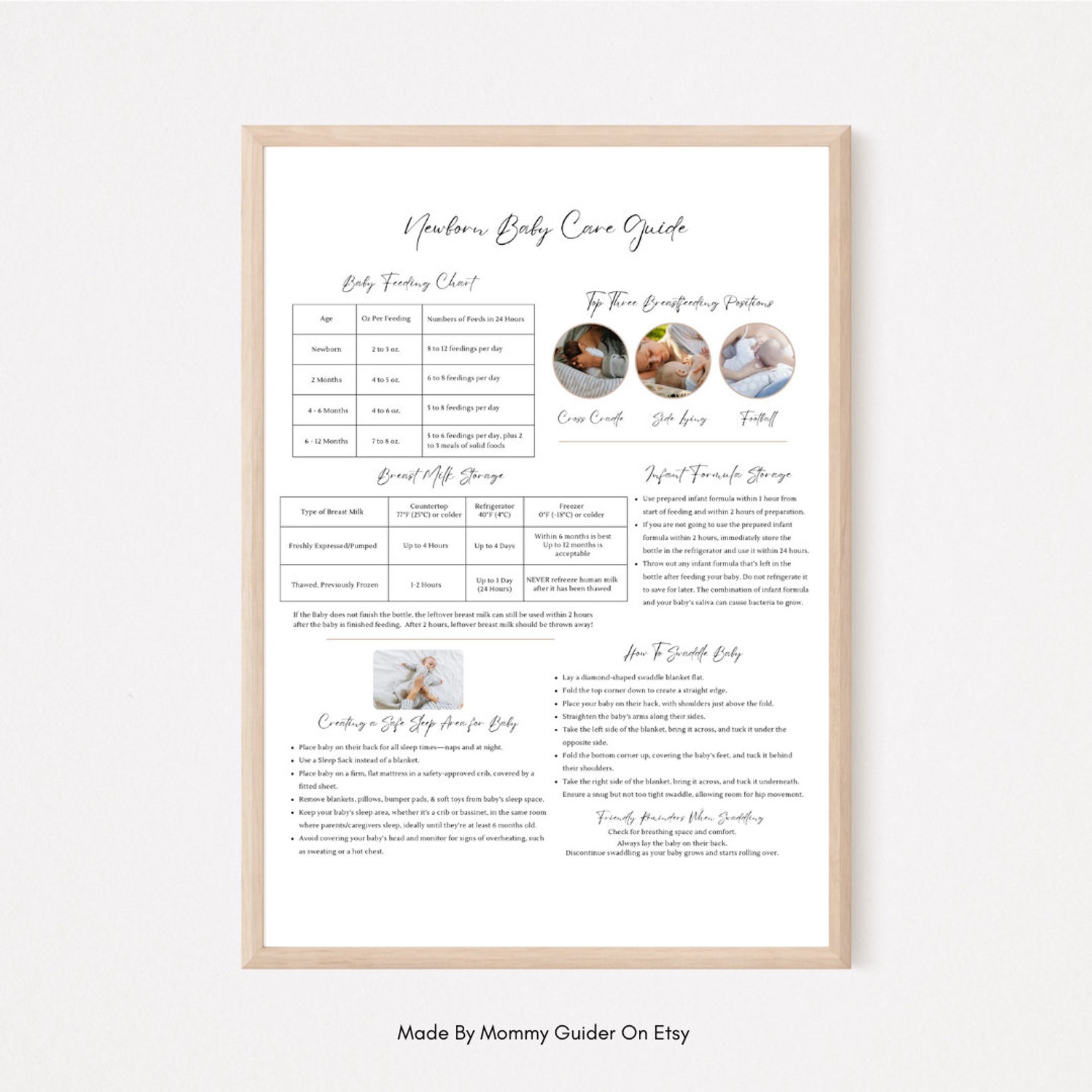 Newborn Baby Care Guide: Essential Tips Printable (digital Download) - Etsy
