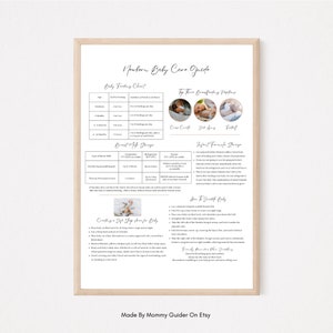 Newborn Baby Care Guide: Essential Tips Printable (digital Download) - Etsy