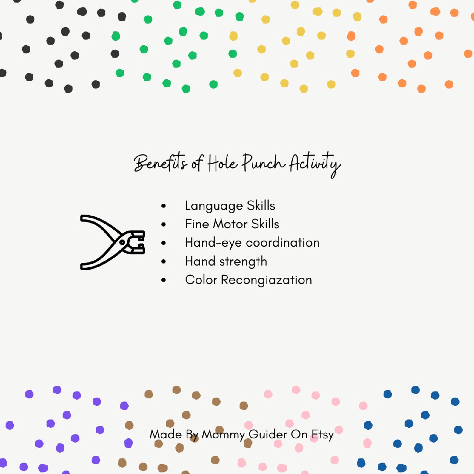 Hole Punch Color Activity for Preschoolers and Kindergarteners | Fine ...