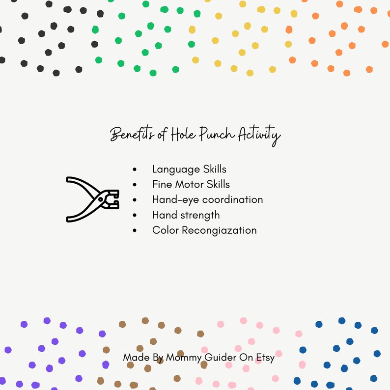 Hole Punch Color Activity for Preschoolers and Kindergarteners | Fine ...