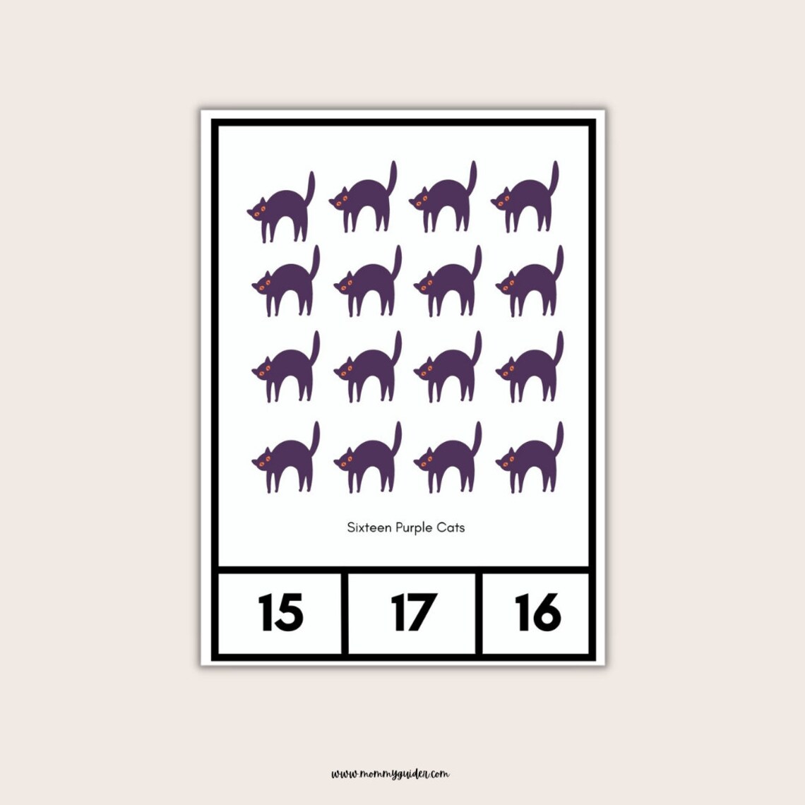 Editable Non-scary Cute Halloween Theme Counting Clip Math - Etsy