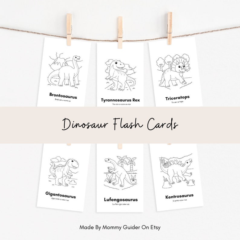 Printable Dinosaur Adventure Flashcards Learning Fun for Kids for ...