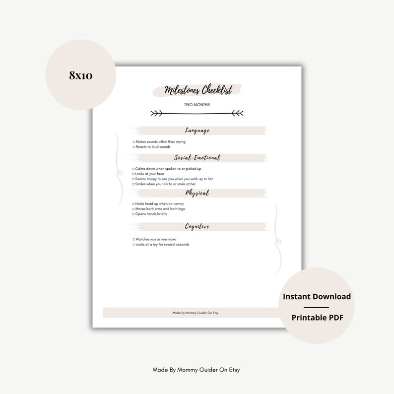 Printable Milestones Checklist for Baby, Toddler, & Preschooler ...