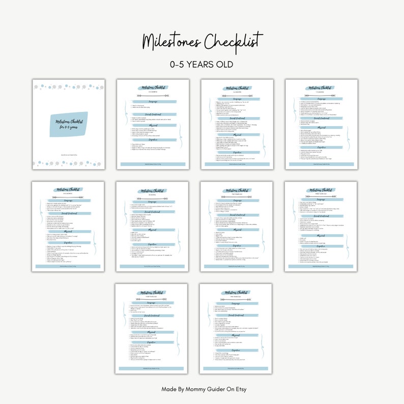 Printable Milestones Checklist for Baby, Toddler, & Preschooler ...